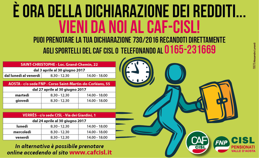 Caf Cisl Prenota un appuntamento - Valledaostaglocal.it